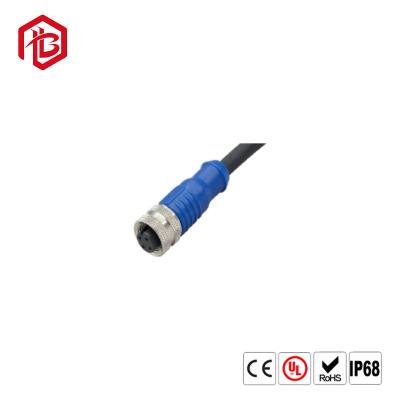 China customized wire M12 male female plug socket 2 3 4 5 6 8 pin straight circular cable m12 m8 sensor electrical wire connec for sale