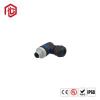 China Bett M12 4pin right angle electric power connector IP67 waterproof panel cable connector for sale
