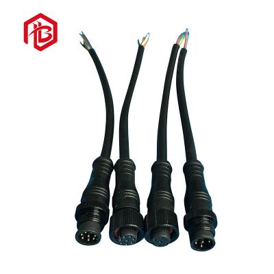 China 4pin Automotive Electrical M12 Metal Nut Circular 2 3 5 6 7 8pin Cable Waterproof Connector for sale