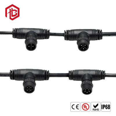 China T Type 3 Way 2 3 Pin Waterproof Electrical Connectors IP68 For Lighting Solutions for sale