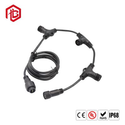 China Plastic 3 Way Waterproof 2 3 4 5pin Splitter Cable T Connector For Power for sale