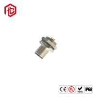 China M12 X Code PCB Female Rear M12 Panel Mount Connector 8 Pin For Sign for sale