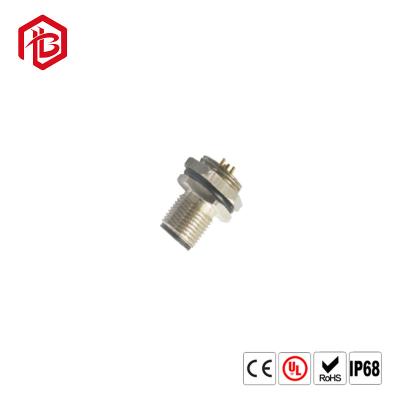 China M12 5PIN Male PG7 Nut Field Wireable Straight A Code Circular Connector Metal Coupling for sale