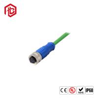 China M12 Industrial Metal Waterproof Connector 2-8Pin Straight Head Formed With Cable Type for sale