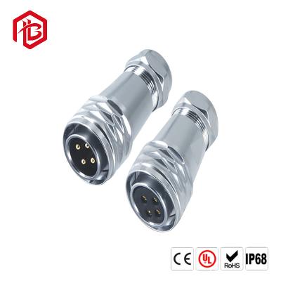 China M12 Industrial Metal Waterproof Connector With 2-8Pin Straight Head Aviation Plug for sale