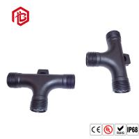 China 2 3 4Pin 3 Way T Type Waterproof PVC Male Female Connector Black for sale