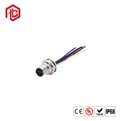 China M12 Male 90 Degree Right Angled Aviation Plug M12 PCB Panel Mount Circular Connector for sale