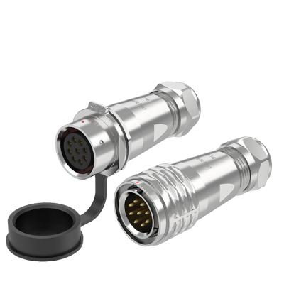 China SF16 2/3/4/5/7/9Pins Push-Pull Self-Locking Circular Connector Waterproof Male/Female Aviation Plug for sale