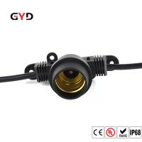 China IP65 Waterproof Grade E27 Socket With Cable Outdoor String Light With Nylon and Rubber for sale