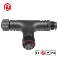 China M12 Metal Nut Tee Waterproof Connector Male/Female Copper Contact for Aerospace and Wire Connections for sale