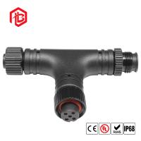 China M12 Metal Nut Tee Waterproof Connector Male/Female Copper Contact for Aerospace and Solar Power Systems for sale
