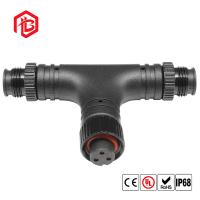 China M12 Metal Nut Tee IP68 Waterproof Connector Male/Female Copper Contact for Aerospace Solar Power Systems UHF/RF FPC Applications for sale