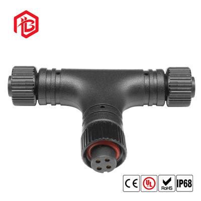 China M12 Metal Nut Tee IP68 Waterproof Connector Male/Female Copper Contact for Aerospace Solar Power Systems UHF/RF FPC Applications for sale