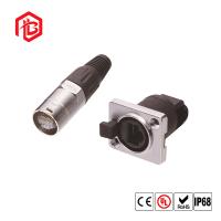 China RJ45 Male/Female Waterproof Network Port Connector with Copper Contact and Nylon Housing IP68 Rated for Outdoor Displays for sale