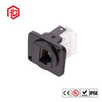 China RJ45 Male/Female Waterproof Network Port Connector with Copper Contact and Nylon Housing IP68 Rated for Outdoor Displays for sale