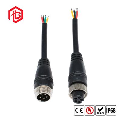 China GX12 Aerospace Power Plug 4Pin 2A/6A Rated Copper Contact Nylon Housing Waterproof IP65 for LED PCB Microwave Applications for sale