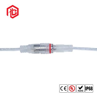 China IP68 5521 DC Power Plug 4A 220V Copper Contact Nylon Housing Connector for LED Lighting for sale