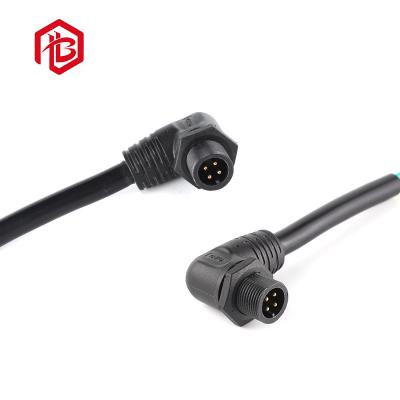 China Right Angle M14 IP67 Watertight Cable Connector 2 To 4 Pin For Driver Power​ for sale