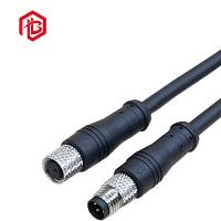 China Metal M8 3 Core Nylon​ Waterproof Male Female Connector Electric​ Cable for sale