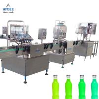 China 1000 Bph Carbonated Beverage Bottling Equipment / Hot Fill Bottling Equipment for sale