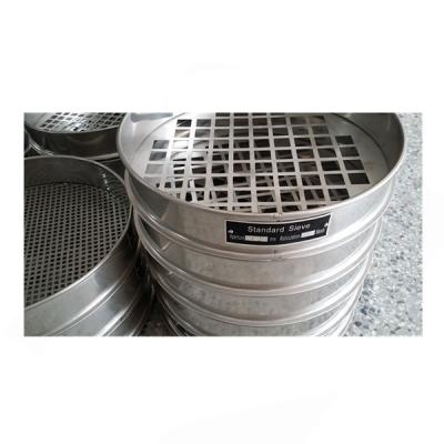 China Stainless Steel Perforated Plate Standard Sieve 300mm Diameter 75mm to 4mm Aperture for sale