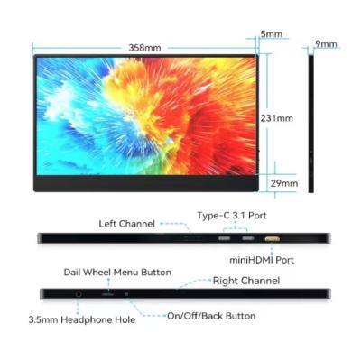 China 15.6 Inch 4K IPS 16:9 Screen Portable Laptop Monitor for sale