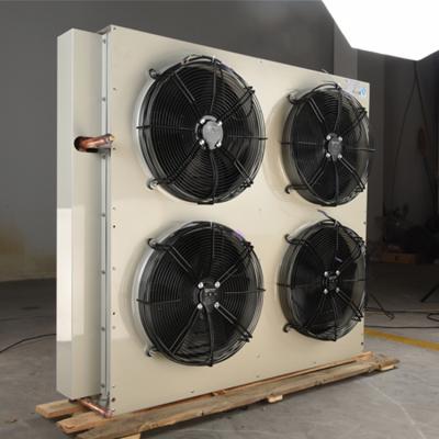 China A vertical side mounted condenser with good air guiding effect and beautiful appearance, suitable for refrigerants such as R404A, R507A, R4481, R22, etc for sale