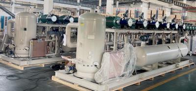 China 6 Parallel 405Hp Condensing Unit With Screw Compressors Rack for sale
