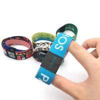 China Elastic Fabric RFID NFC Bracelet , Stretch Woven RFID Wristband Reusable 213 for sale