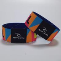 China Elastic Fabric RFID NFC Bracelet , Stretch Woven RFID Wristband Reusable 213 for sale