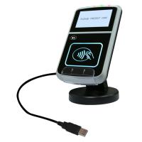 China USB Contactless RFID Credit Card Reader Visual ACR123U With LCD 506g Weight for sale