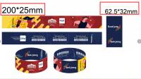 China Textile Polyester Elastic RFID Wristband Woven 13.56Mhz for Festival Access Control for sale