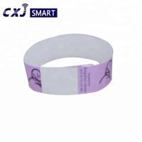 China Disposable RFID NFC Wrist Band Smart Weatherproof Dupont Paper Material for sale