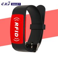 China MI FARE RFID NFC Tag Bracelet 13.56mhz Adjustable Plastic Material 164 Bytes for sale