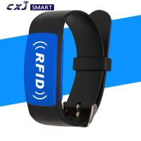 China MI FARE RFID NFC Tag Bracelet 13.56mhz Adjustable Plastic Material 164 Bytes for sale