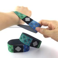 China NFC213 RFID Festival Wristbands Elastic Fabric Reusable Ultralight Ev1 Woven Material for sale