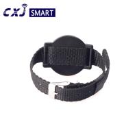 China Contactless Fabric RFID NFC Bracelet Silicone Woven  1k Chips for sale
