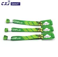 China 1k Band RFID Woven Fabric Wristbands S50 For Festival Wedding for sale
