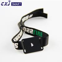 China Festival Fabric Woven RFID NFC Bracelet for sale