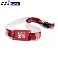 China Festival Fabric Woven RFID NFC Bracelet for sale