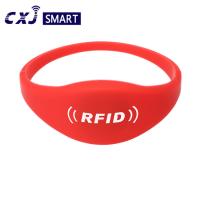 China Waterproof RFID NFC Bracelet , NFC Silicone Wristbands For Access Control for sale