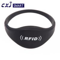 China Waterproof RFID NFC Bracelet , NFC Silicone Wristbands For Access Control for sale