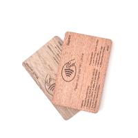 China Programmable Bamboo Wood Business Cards NFC for RFID Hotel Key ISO14443A Smart 213 for sale