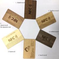 China Programmable Bamboo Wood Business Cards NFC for RFID Hotel Key ISO14443A Smart 213 for sale