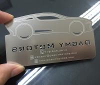 China Stainless Steel Metal Business Card Laser Cut Printing for sale
