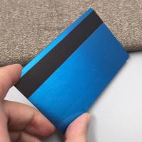China Matte black stainless steel magnetic stripe  blanks metal card for sale