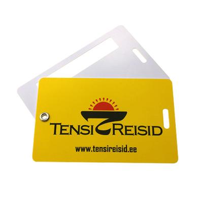 China Hard PVC Airline plastic luggage tags for Suitcase Baggage CMYK Offset Printing for sale