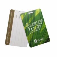 China Hard PVC Airline plastic luggage tags for Suitcase Baggage CMYK Offset Printing for sale