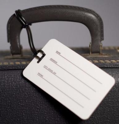 China Luggage Plastic PVC Card Hang Bag Tag ODM For Travel Baggage for sale