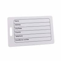 China Luggage Plastic PVC Card Hang Bag Tag ODM For Travel Baggage for sale